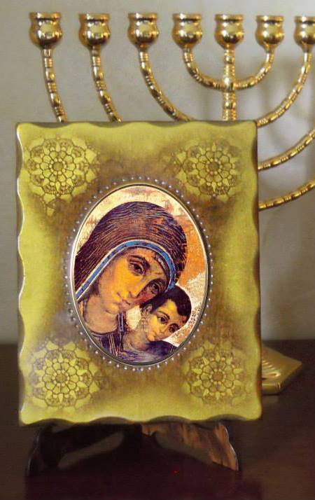 Icona Sacro Cuore di Gesù 15x20 cm porcellana e legno | Vaticanum.com