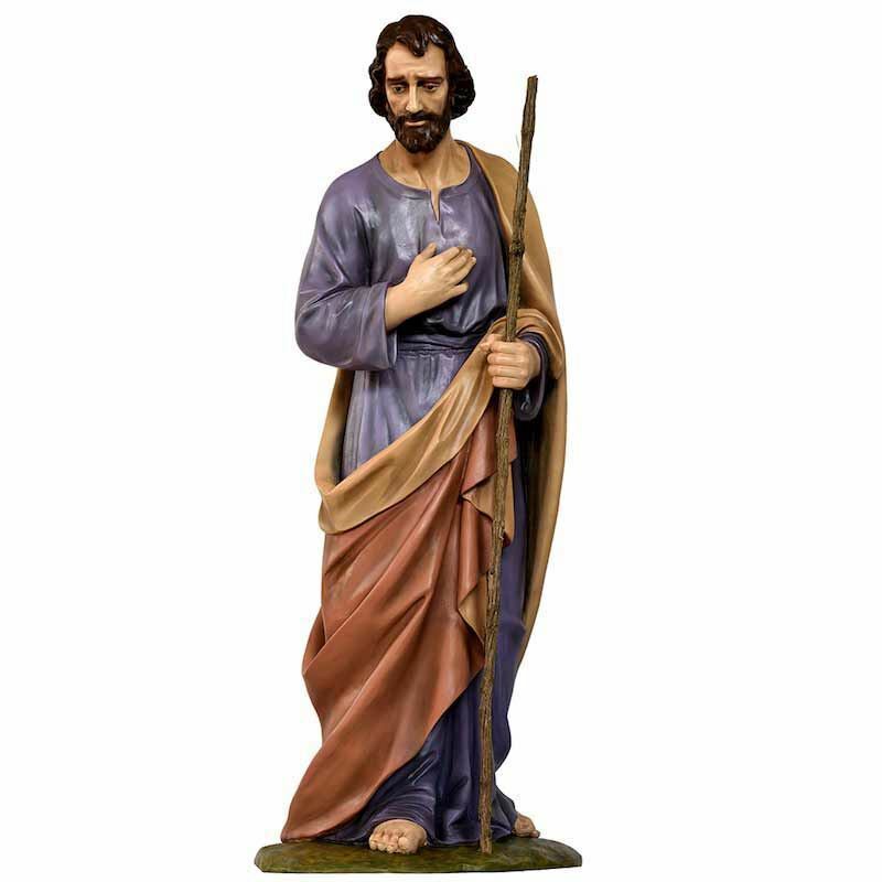 Saint Joseph 160 cm (63 inch) Lando Landi Nativity Scene in fiberglass ...