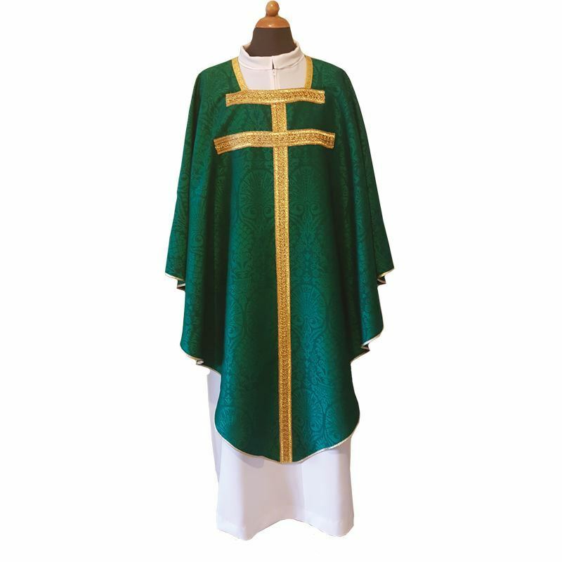 Liturgical Chasuble Trim Damask Fabric Ivory Violet Red Green ...