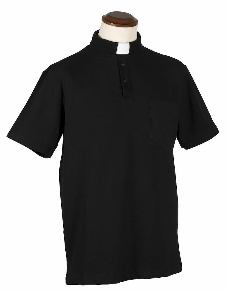 Tab-Collar Clergy Polo Shirt short sleeve Jersey Cotton Felisi 1911 ...