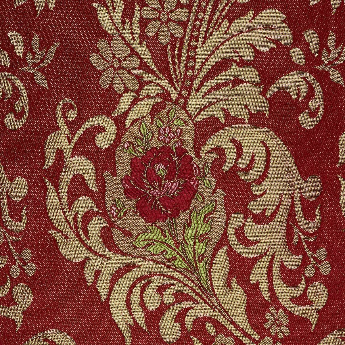 Golden thread Floral Lampasso fabric Flower H. 63 inch | Vaticanum.com