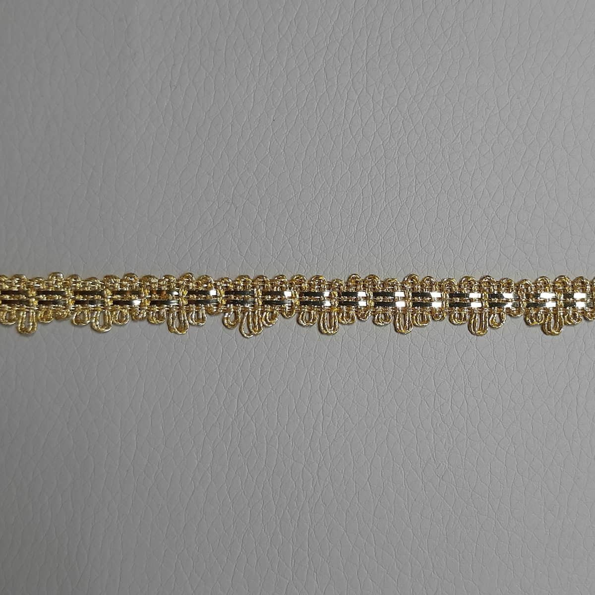 2-webbings gold Agremano H. 0,8 cm (0,31 inch) metallic thread ...