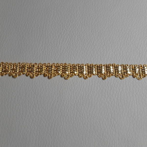 4-webbings gold Agremano H. 1 cm (0,39 inch) metallic thread & viscose ...