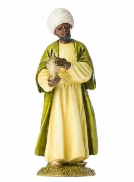 Baltasar Rey Mago Negro cm 11 (4 inch) Belén Landi Moranduzzo Estatua ...