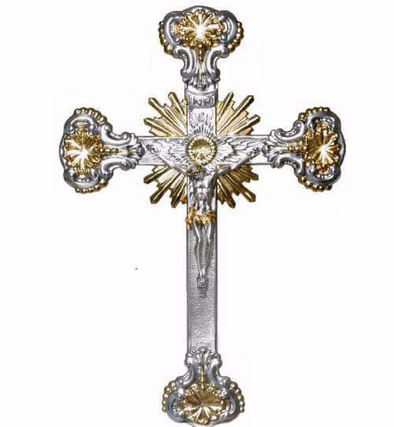 Wall mounted Crucifix cm 45,5x31 (17,9x12,2 inch) Baroque Crucifix Rays ...
