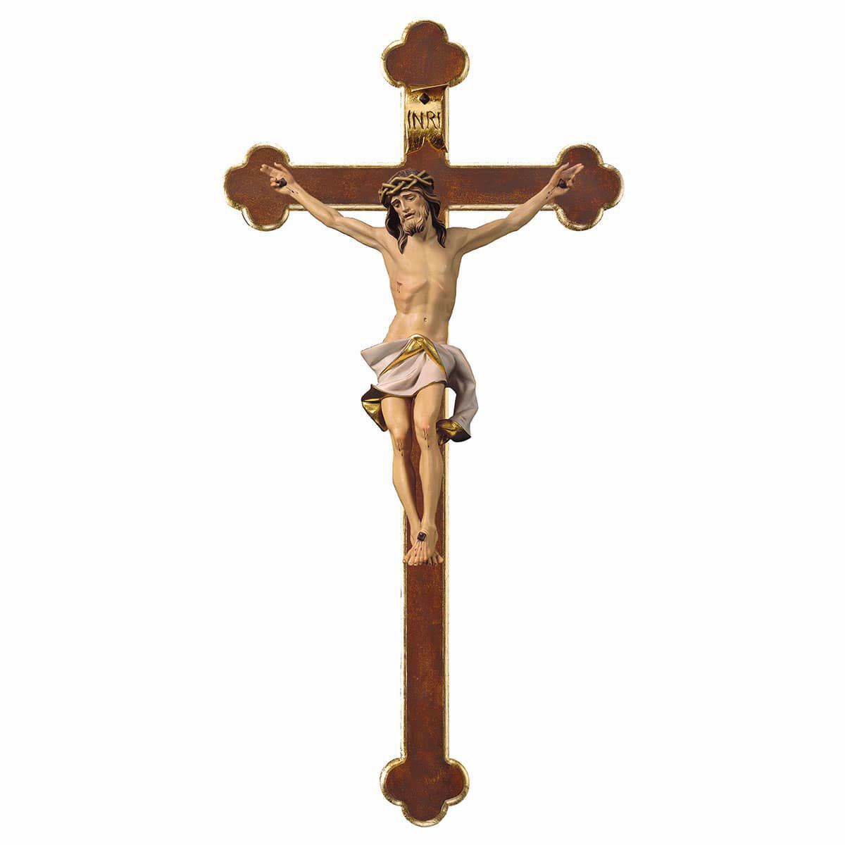Crucifijo Nazareno Blanco sobre Cruz Barroca cm 124x62 (55,9x24,4 inch ...