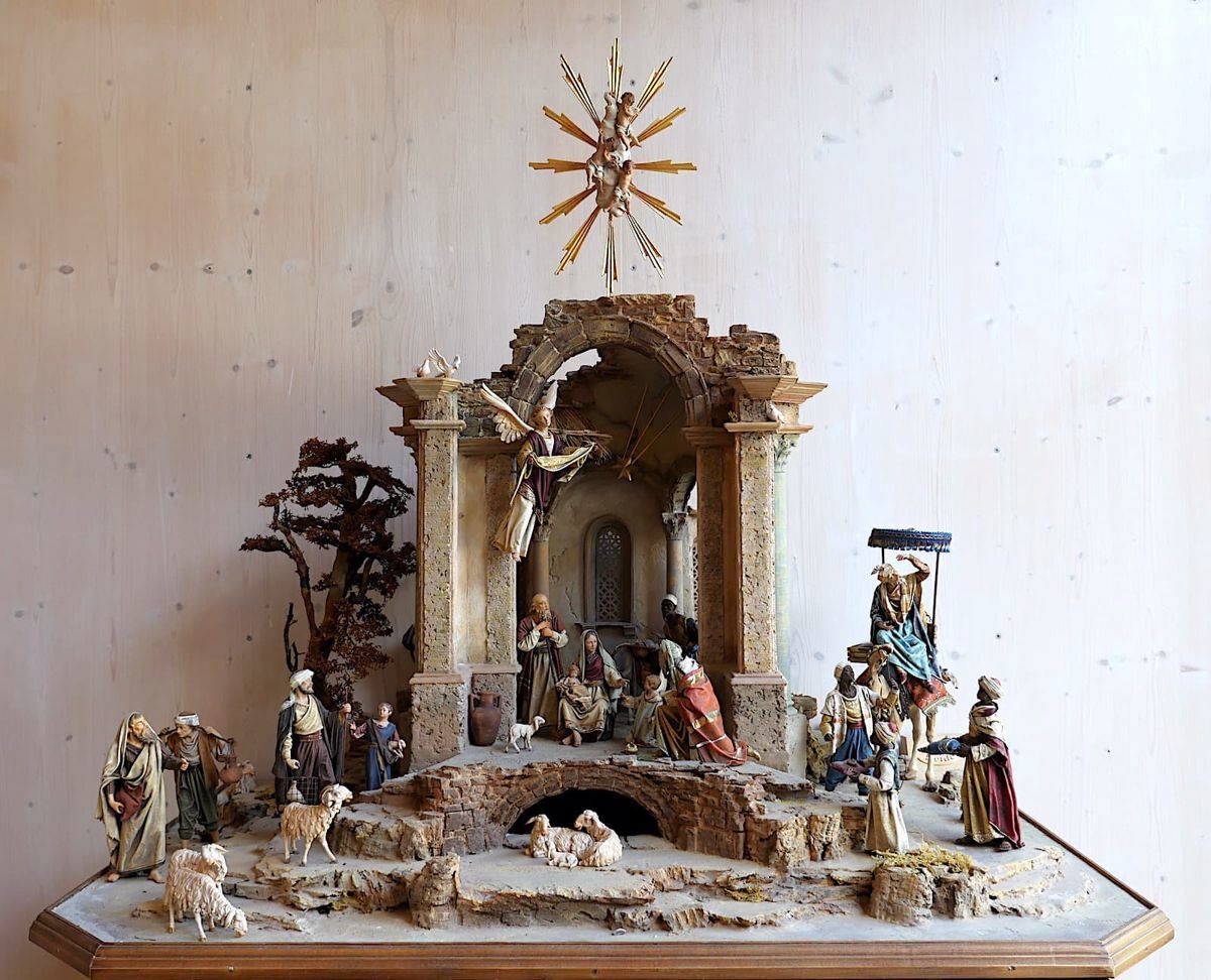 Sheep with wool standing Immanuel Nativity 20 cm (7,9 inch) middle ...