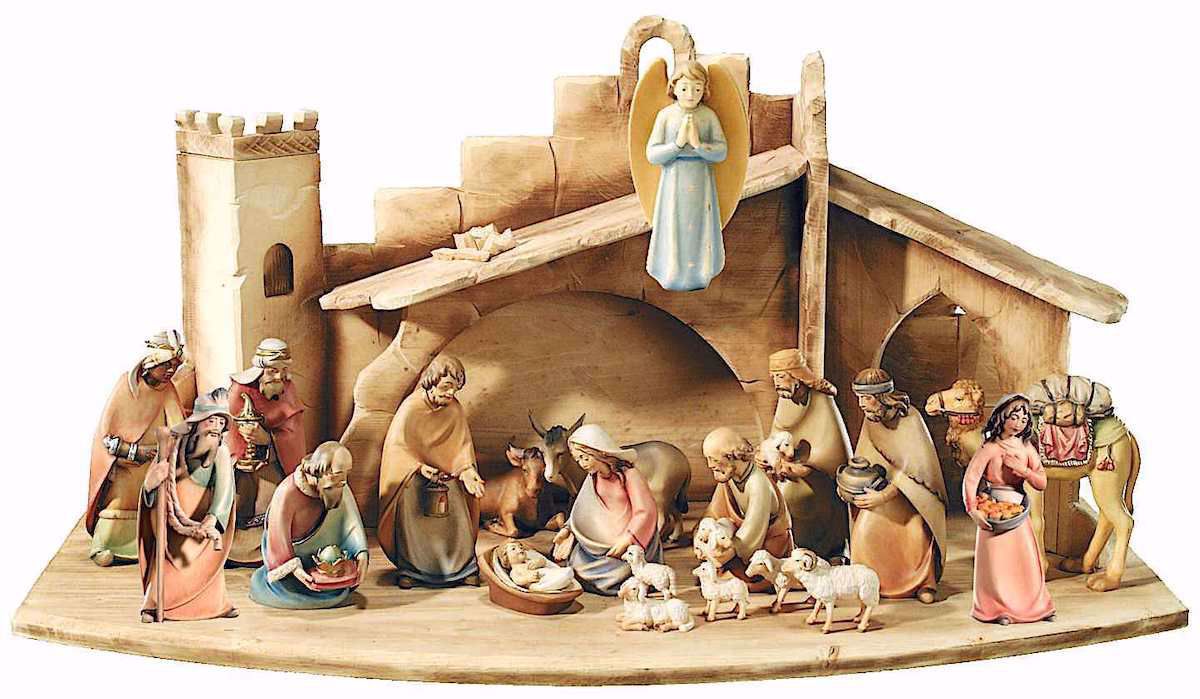 Shepherd with Bowl Leonardo Nativity 10 cm (3,9 inch) arabic oil ...