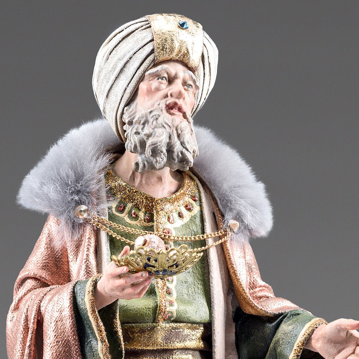 Melchior Saracen Wise King standing cm 10 (3,9 inch) Immanuel dressed ...