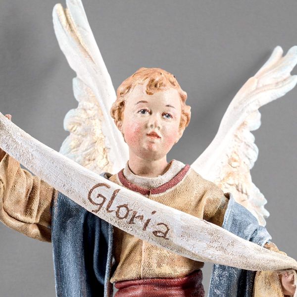 Pequeño Ángel Gloria para colgar Belén Immanuel 14 cm madera y tela ...