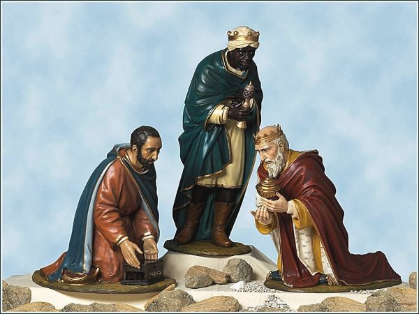 Rey Mago Sarraceno Pesebre artesanal grande Landi 160 cm fibra de ...