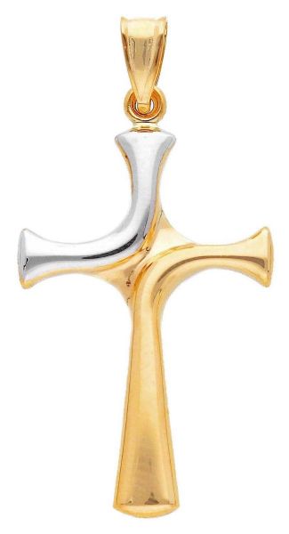 Italian Cross Necklace for men gr 1,2 yellow / white gold 9k ...