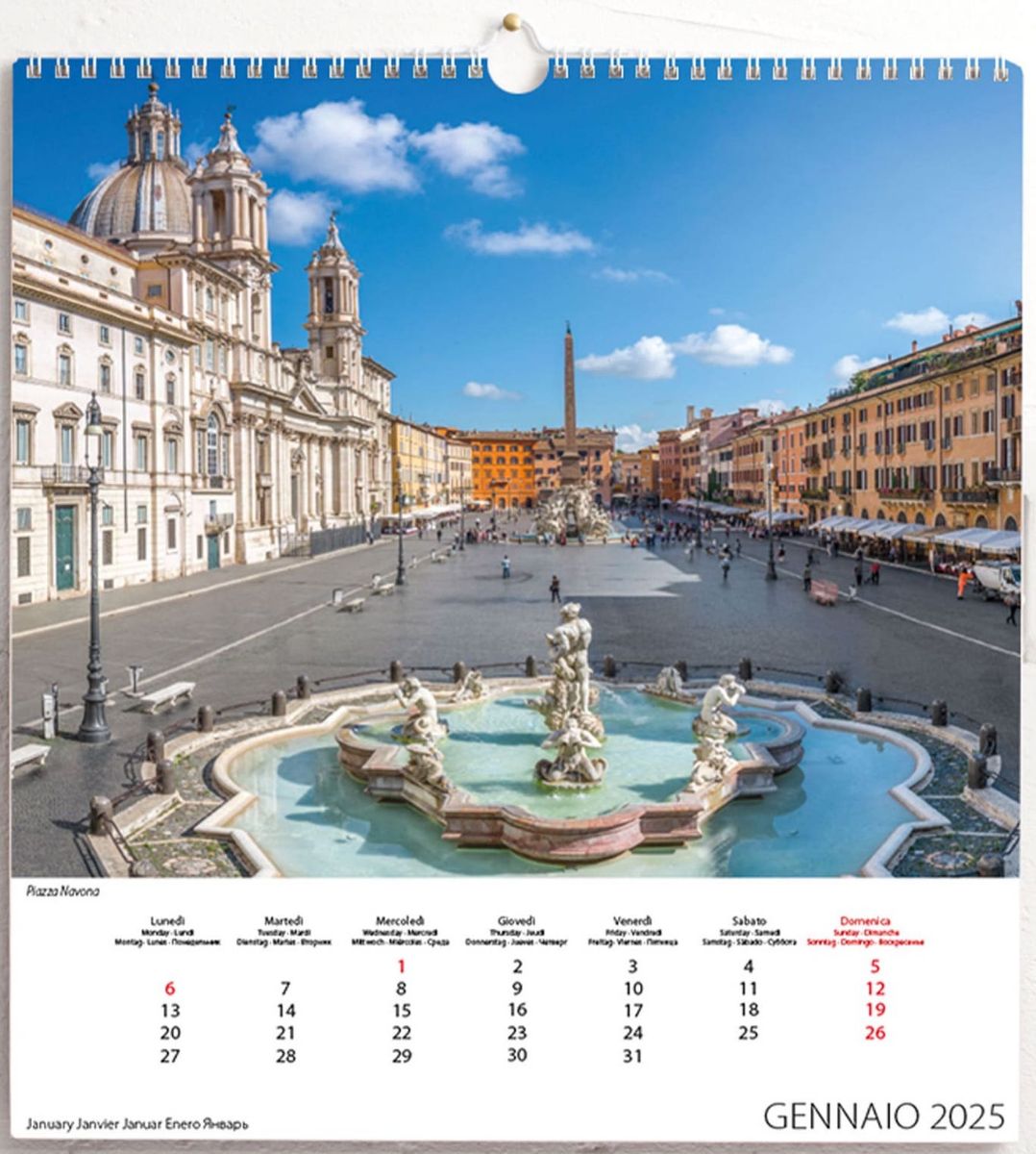 Calendario da muro 2026 Roma cm 31x33 stampato su carta deluxe ...