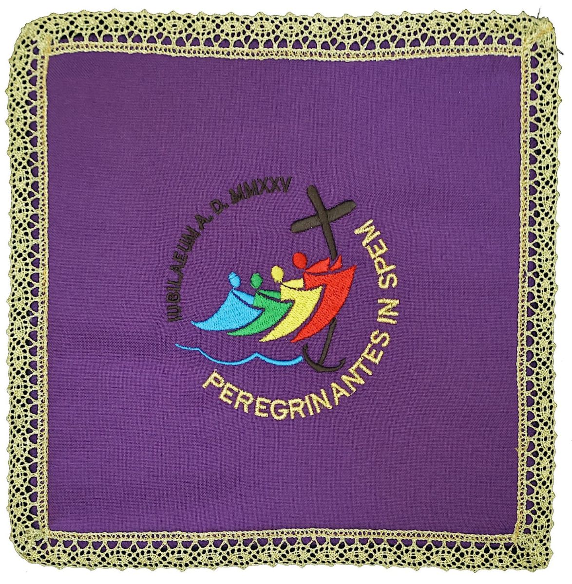Jubilee 2025 Liturgical Pall embroidered logo | Vaticanum.com
