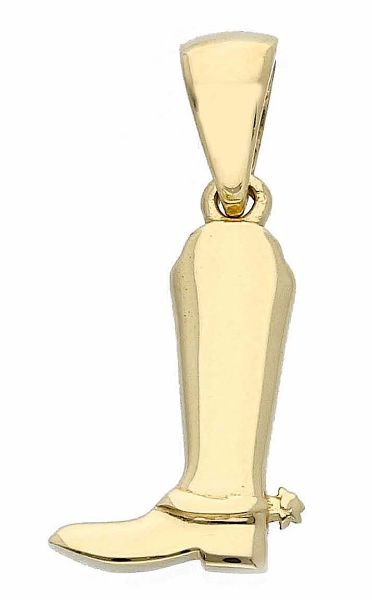 Solid 18k yellow gold Boot Pendant | Vaticanum.com