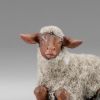 Pecora sdraiata con lana grigia Presepe Hannah Alpin 30 cm stile ...