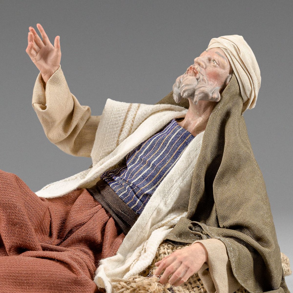Shepherd Lying Hannah Orient Nativity 5,5 inch palestinian style wood ...
