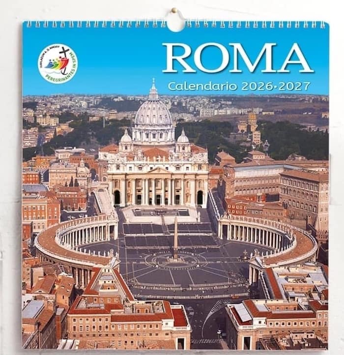 Rome 2026 wall Calendar cm 31x33 (12,2x13 in) Deluxe paper | Vaticanum.com