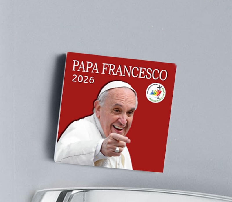 Pope Francis 2026 magnetic calendar cm 8x8 (3,1x3,1 in) | Vaticanum.com