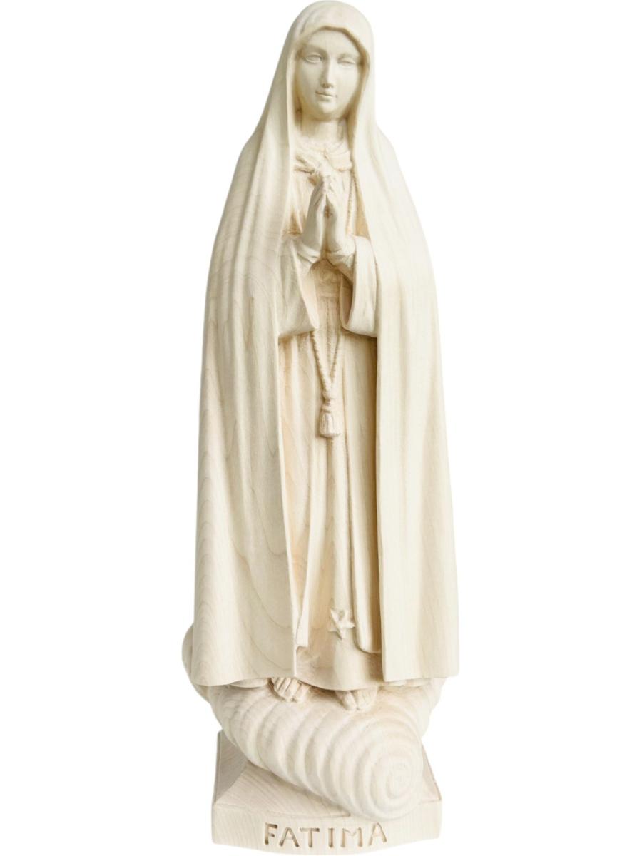 Our Lady of Fatima in prayer 100 cm (39,4 in) wood Sculpture ...