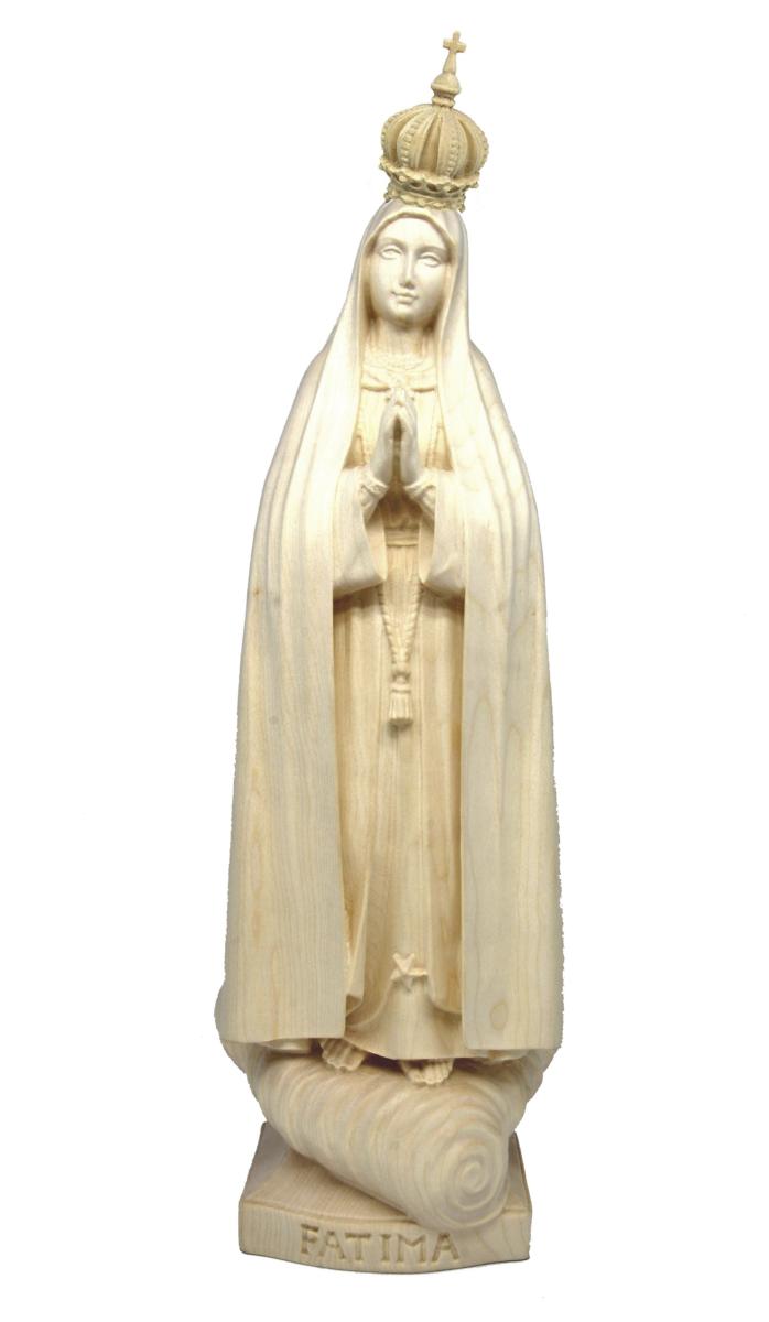 Our Lady of Fatima with crown 100 cm (39,4 in) wood Sculpture ...