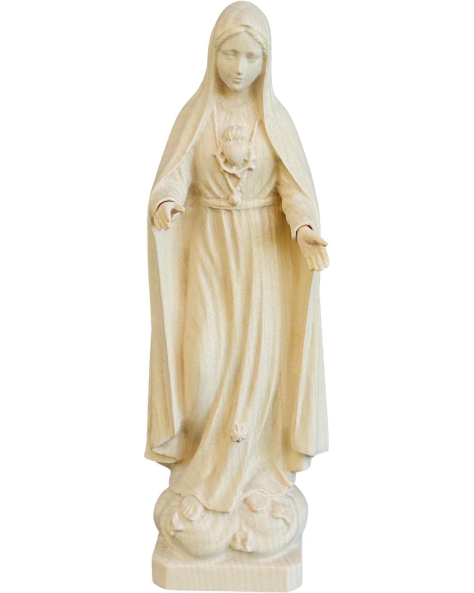 Our Lady of Fatima with barbed Heart 100 cm (39,4 in) Sculpture ...